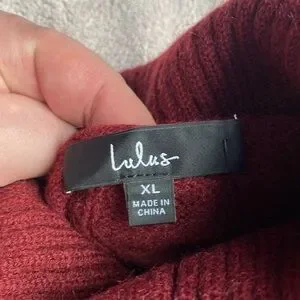 Lulus | Sweaters | Lulus Womens Burgundy Turtleneck Sweater Dress Xl ...